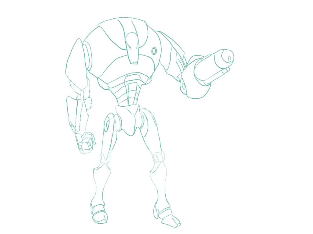 Super battle droid coloring pages