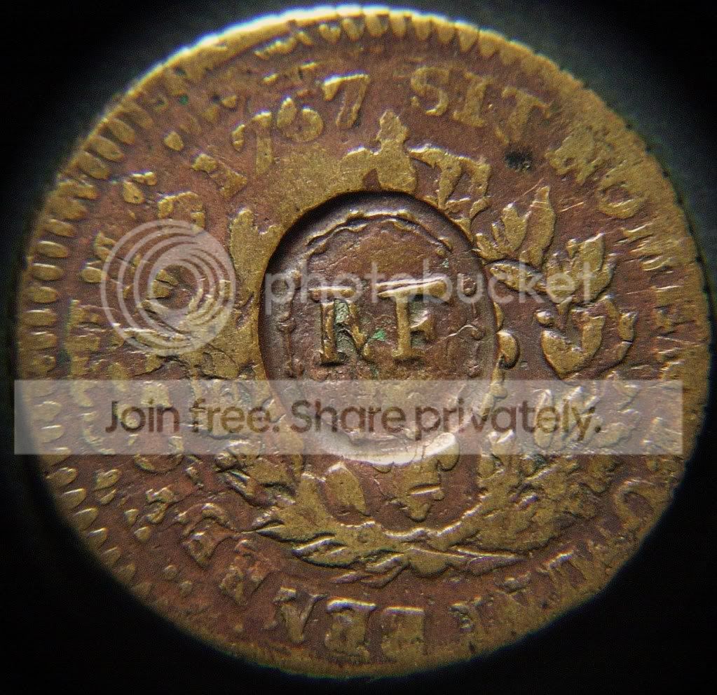 1767 Guadeloupe RF Counterstamped Colonial - Double struck | Coin Talk